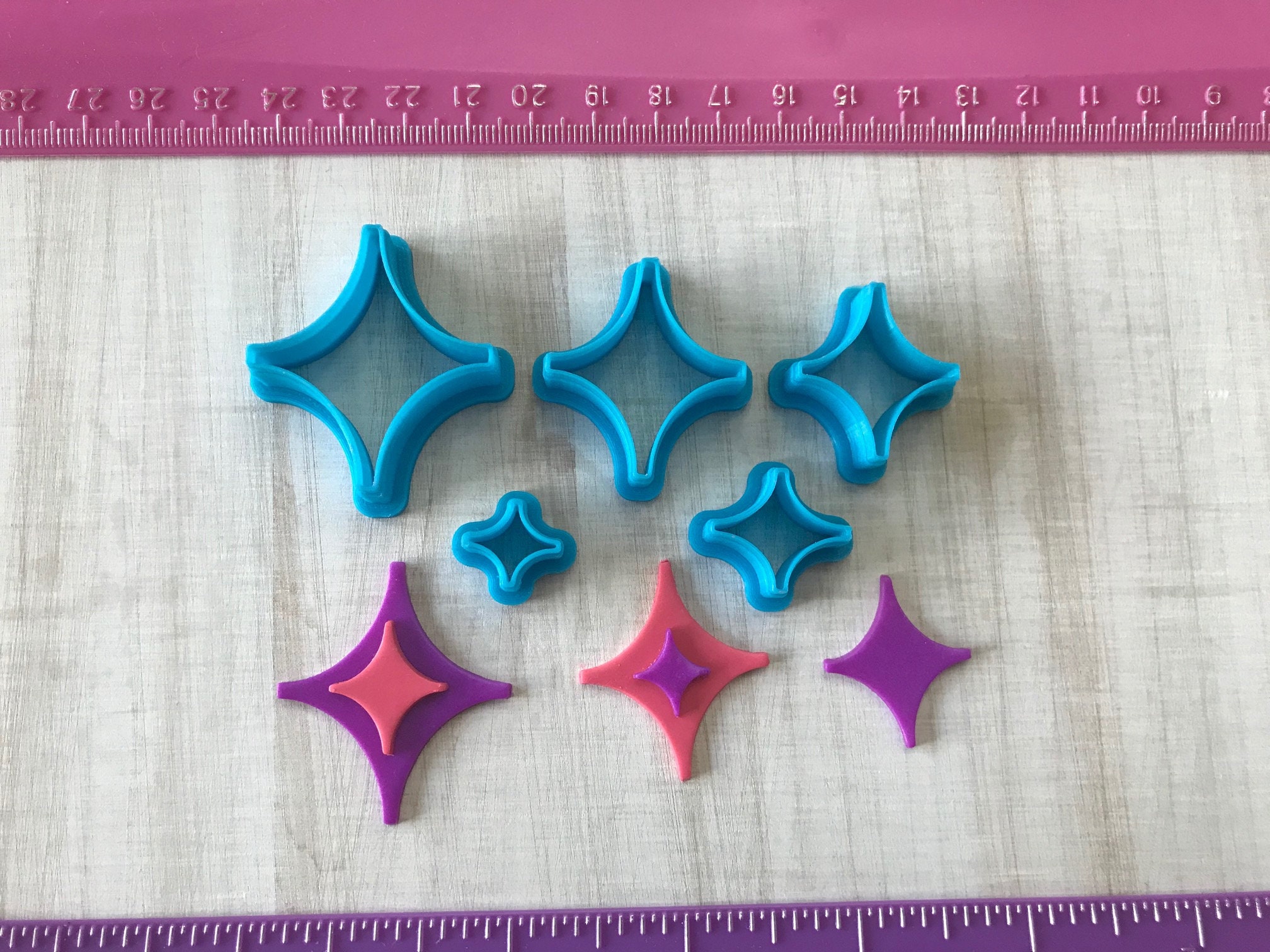 Sparkle Star Cutter for Cookie or Fondant & Polymer Clay, Jewelry ...