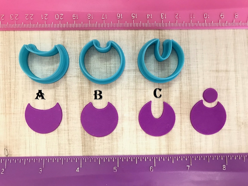 Bite-cut Circle Cutter or Moon Bite for Cookie or Fondant | Etsy