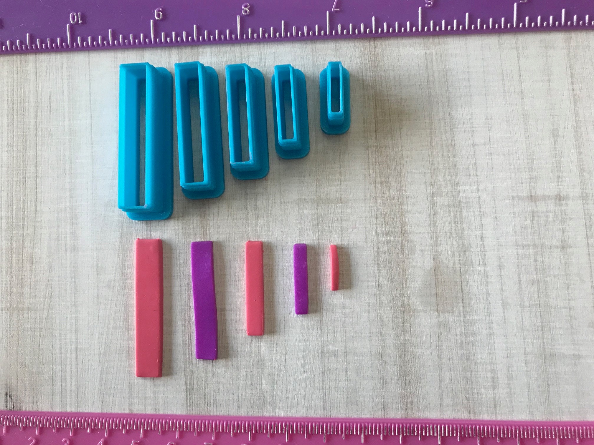 Narrow Rectangle Cutter for Polymer Clay Jewelry Earring - Etsy
