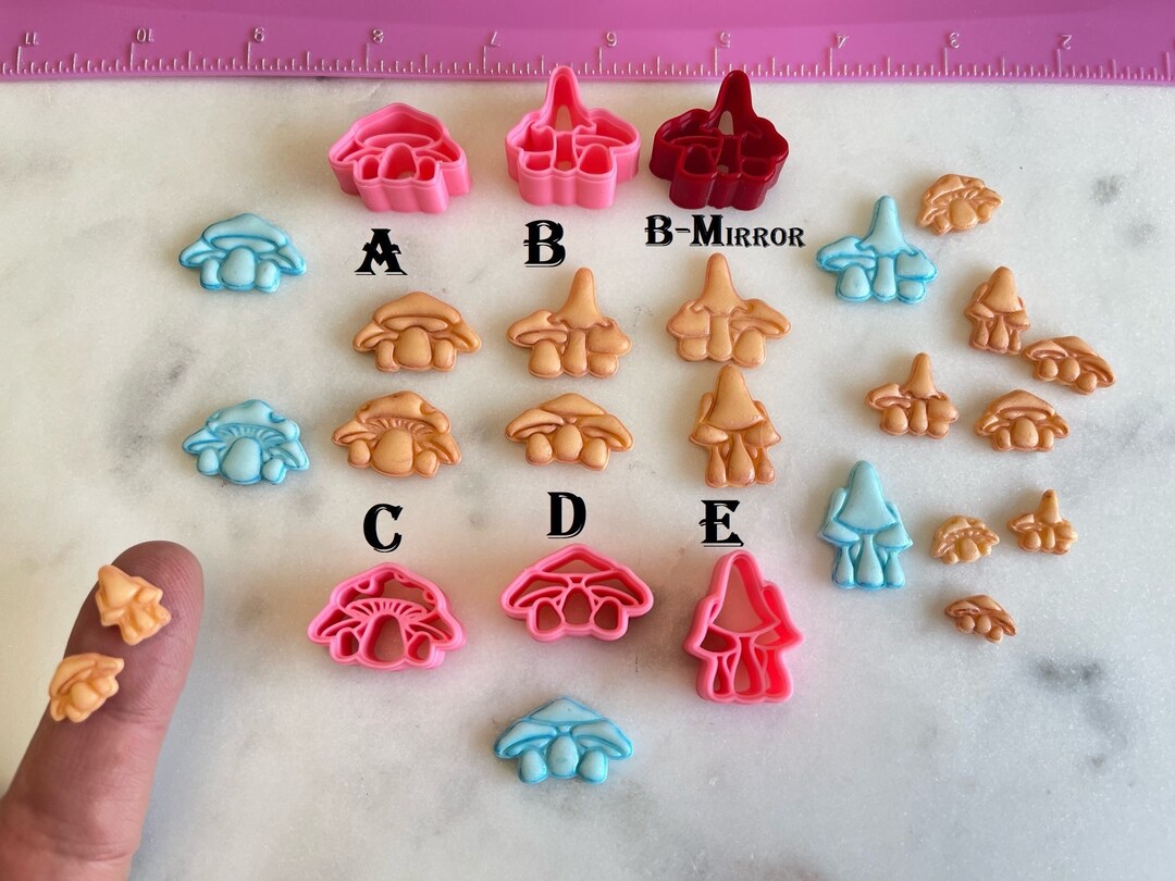 Mushroom Embossing Cutters for Cookie Fondant & Polymer Clay Jewelry ...