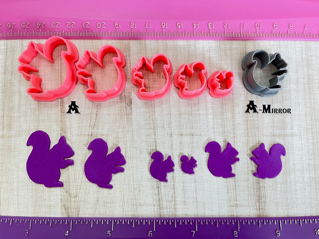 Squirrel Cutter Animals for Cookie or Fondant Cutter and Polymer Clay, Jewelry Earrings Making ...