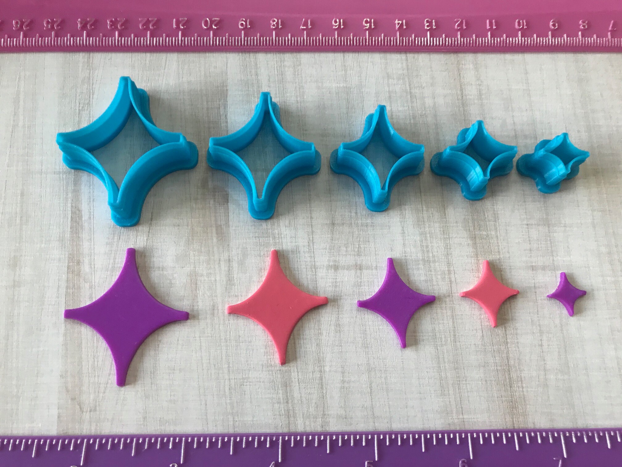 Sparkle Star Cutter for Cookie or Fondant & Polymer Clay, Jewelry ...
