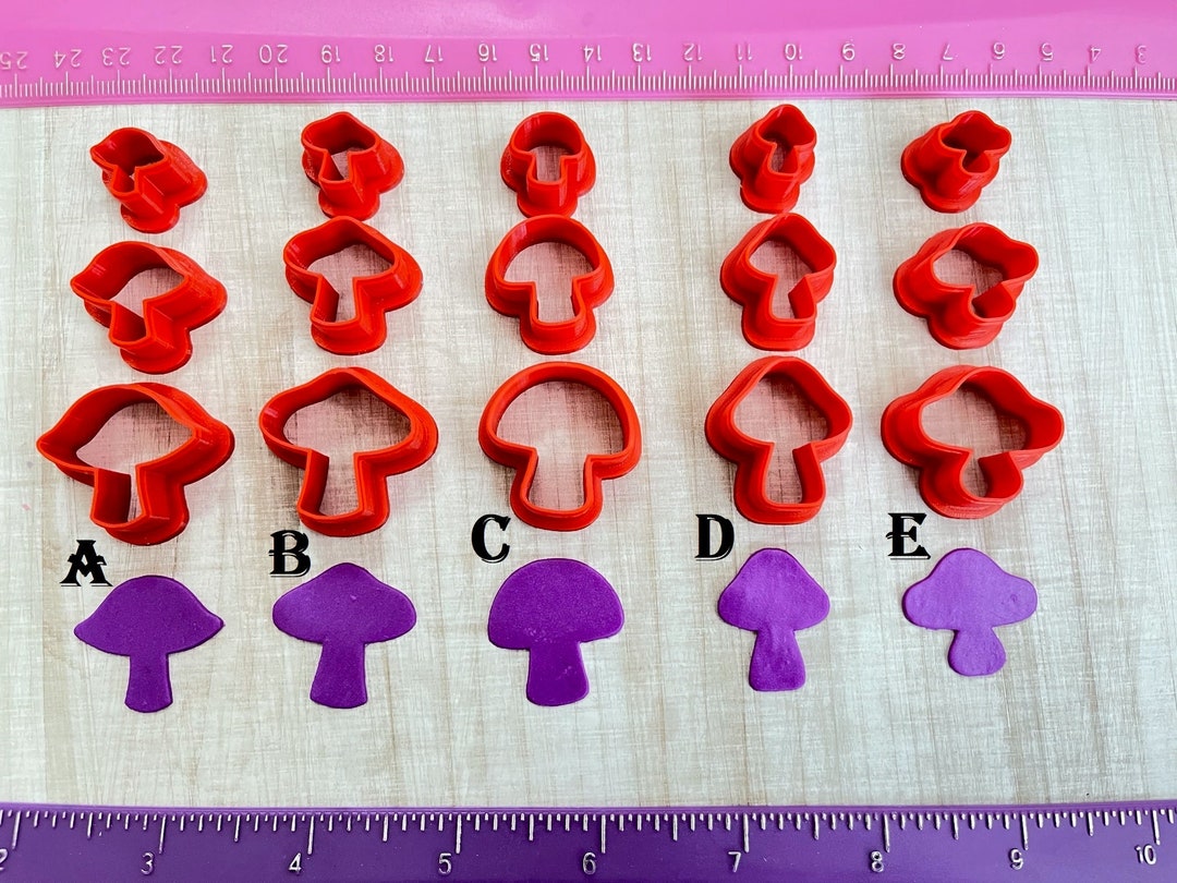 Mushrooms Cutters for Polymer Clay Jewelry Earring Making Cookie ...