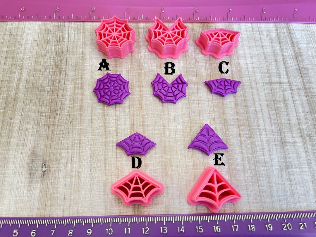 Spider Web Embossing Cutters for Halloween Cookie or Fondant & Polymer ...