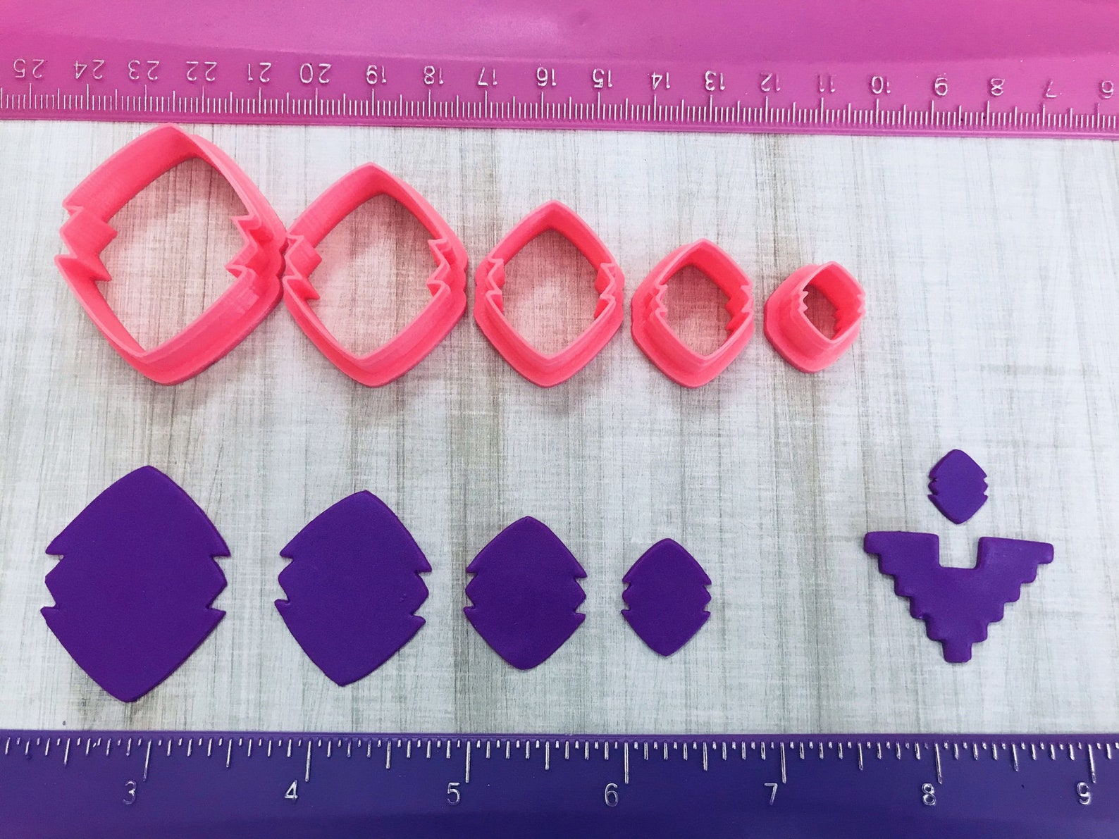 Floppy Rhombus or Shark's Bite Cutters for Polymer Clay - Etsy