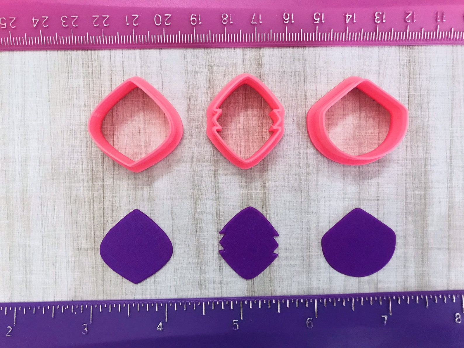 Floppy Rhombus or Shark's Bite Cutters for Polymer Clay - Etsy