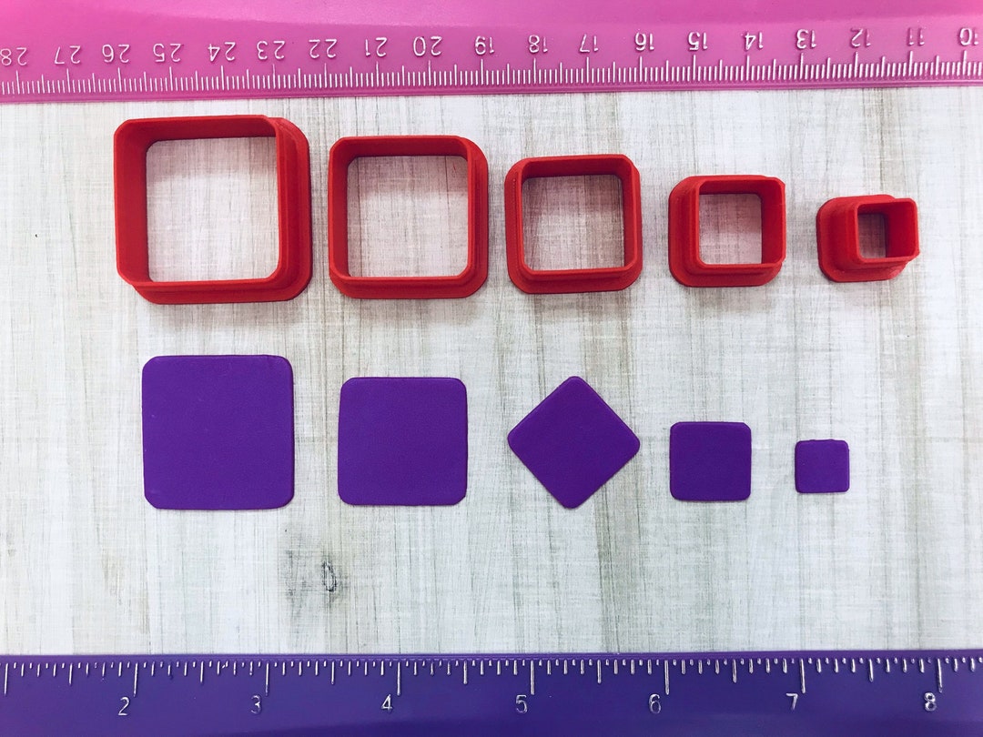 Round Corners Square Cutter for Cookie or Fondant Cutter & Polymer Clay ...