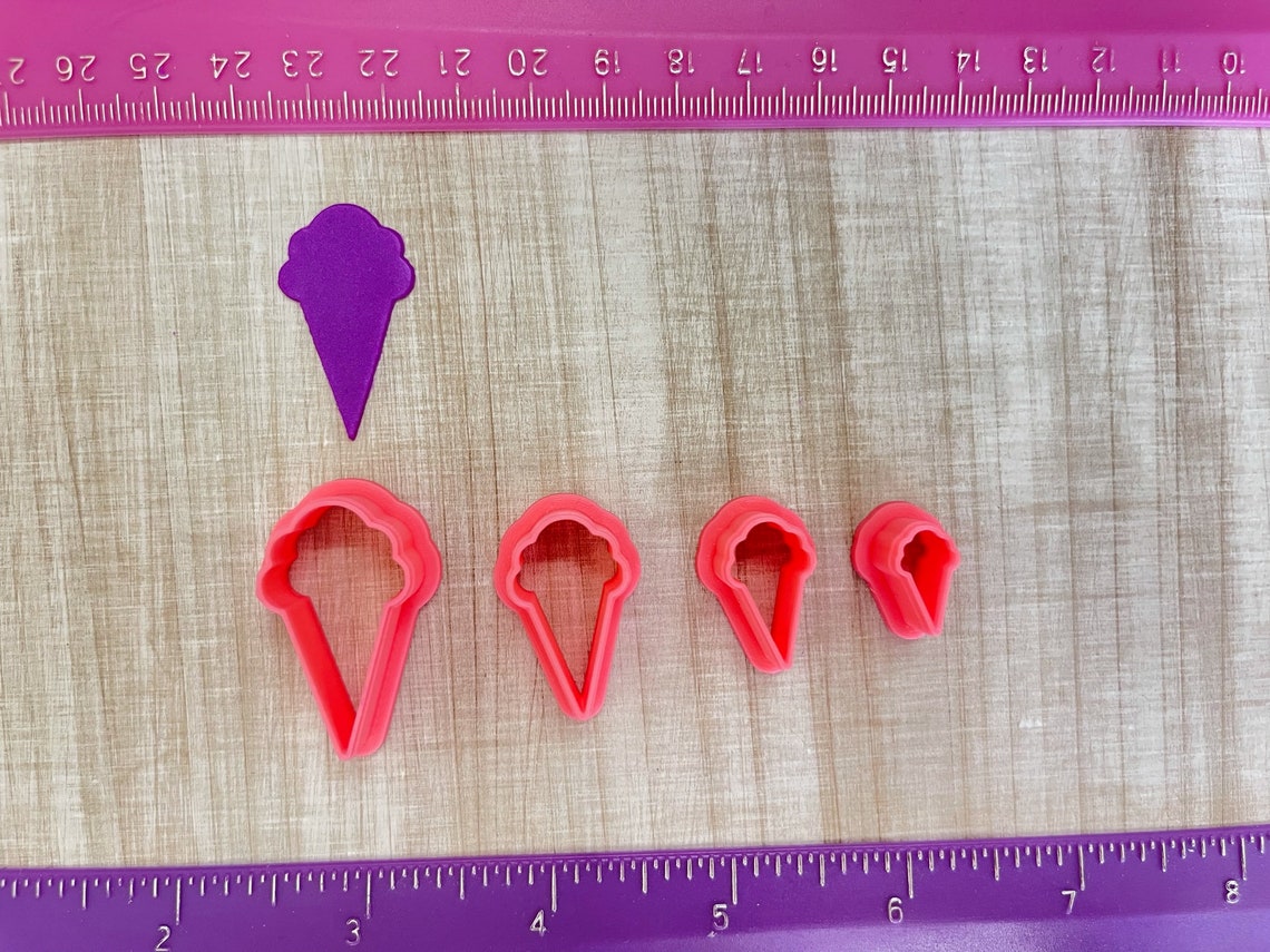 Ice Cream Cone Cutter for Cookie Fondant Cutter or Polymer Clay ...