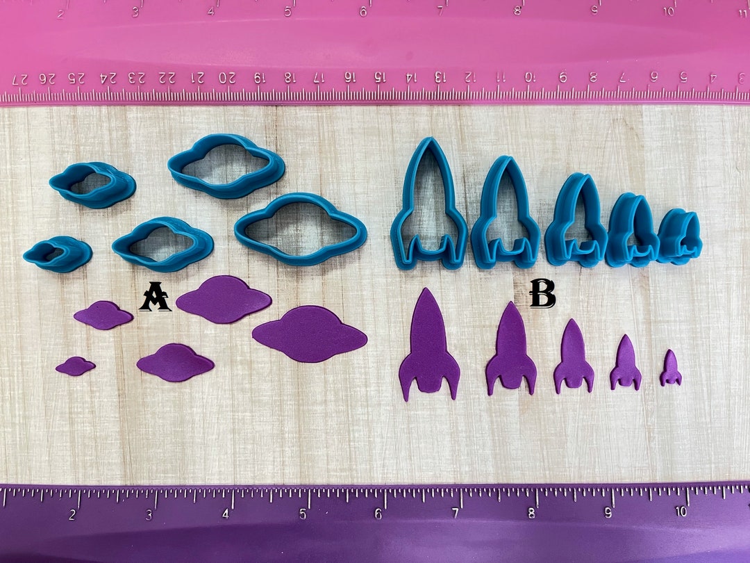 UFO Spaceship Planet Rocket Cutters for Polymer Clay Jewelry Earring ...
