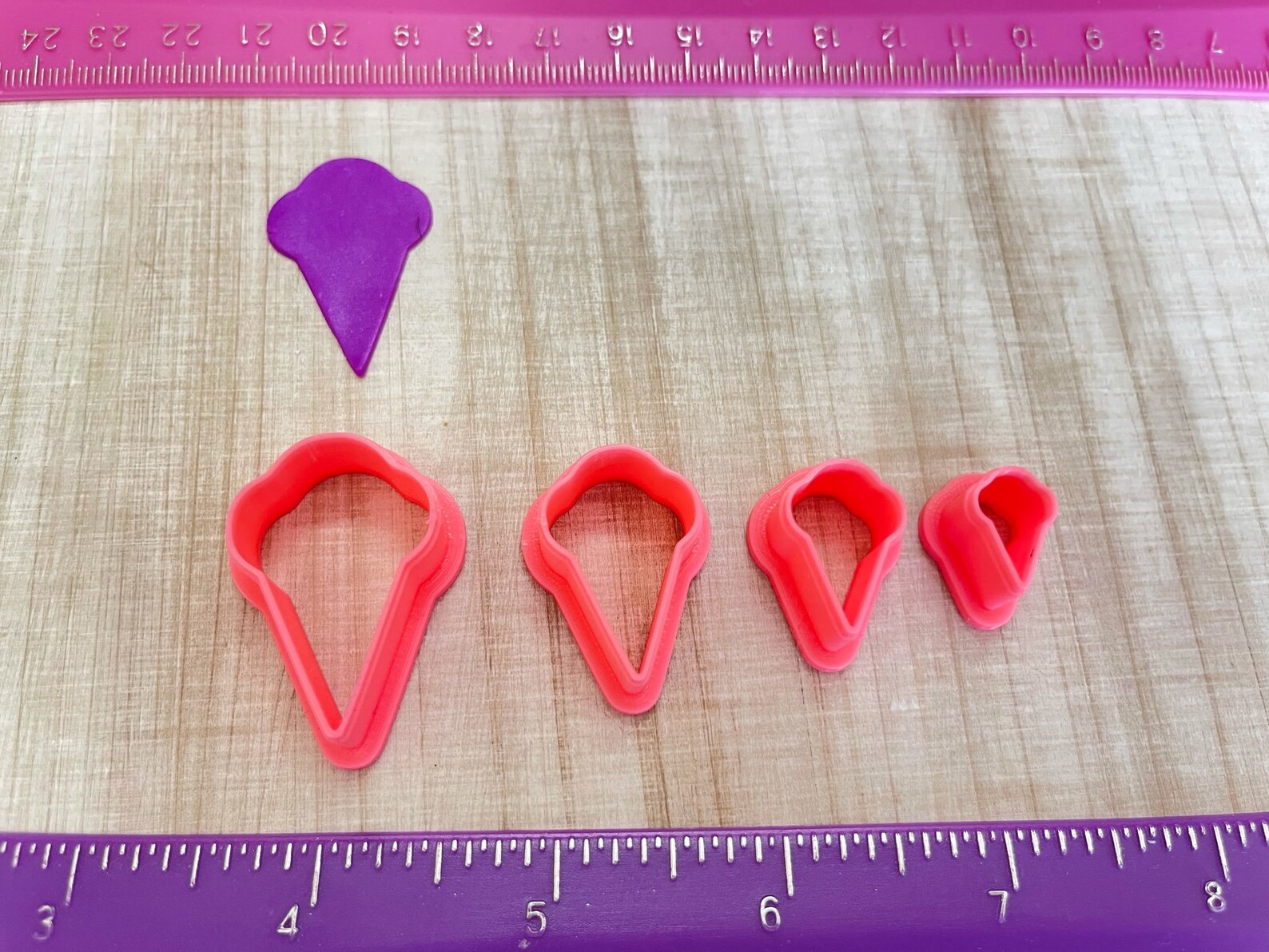 Ice Cream Cone Cutter for Cookie Fondant Cutter or Polymer Clay ...