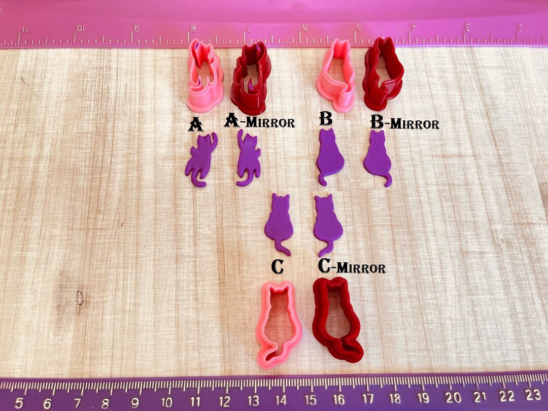 Cat Cutters Animal for Polymer Clay Jewelry Earring Mini Stud Making ...