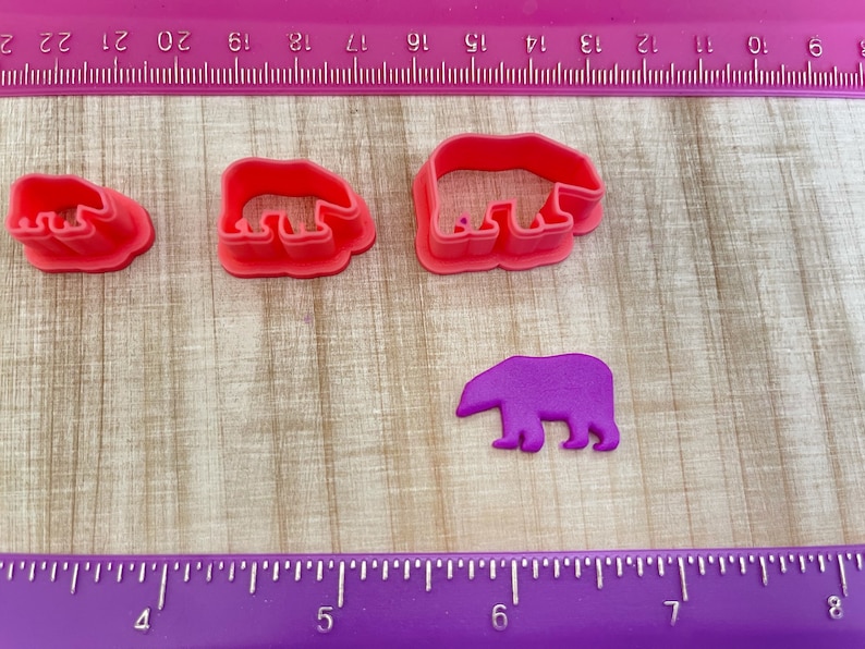 Bear or Grizzly Polar Bear Cutters for Cookie Fondant Cutter - Etsy