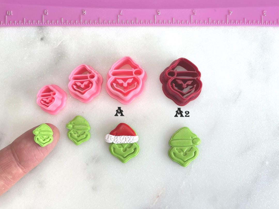 Grinch Cutter Christmas for Cookie Fondant Polymer Clay, Jewelry ...