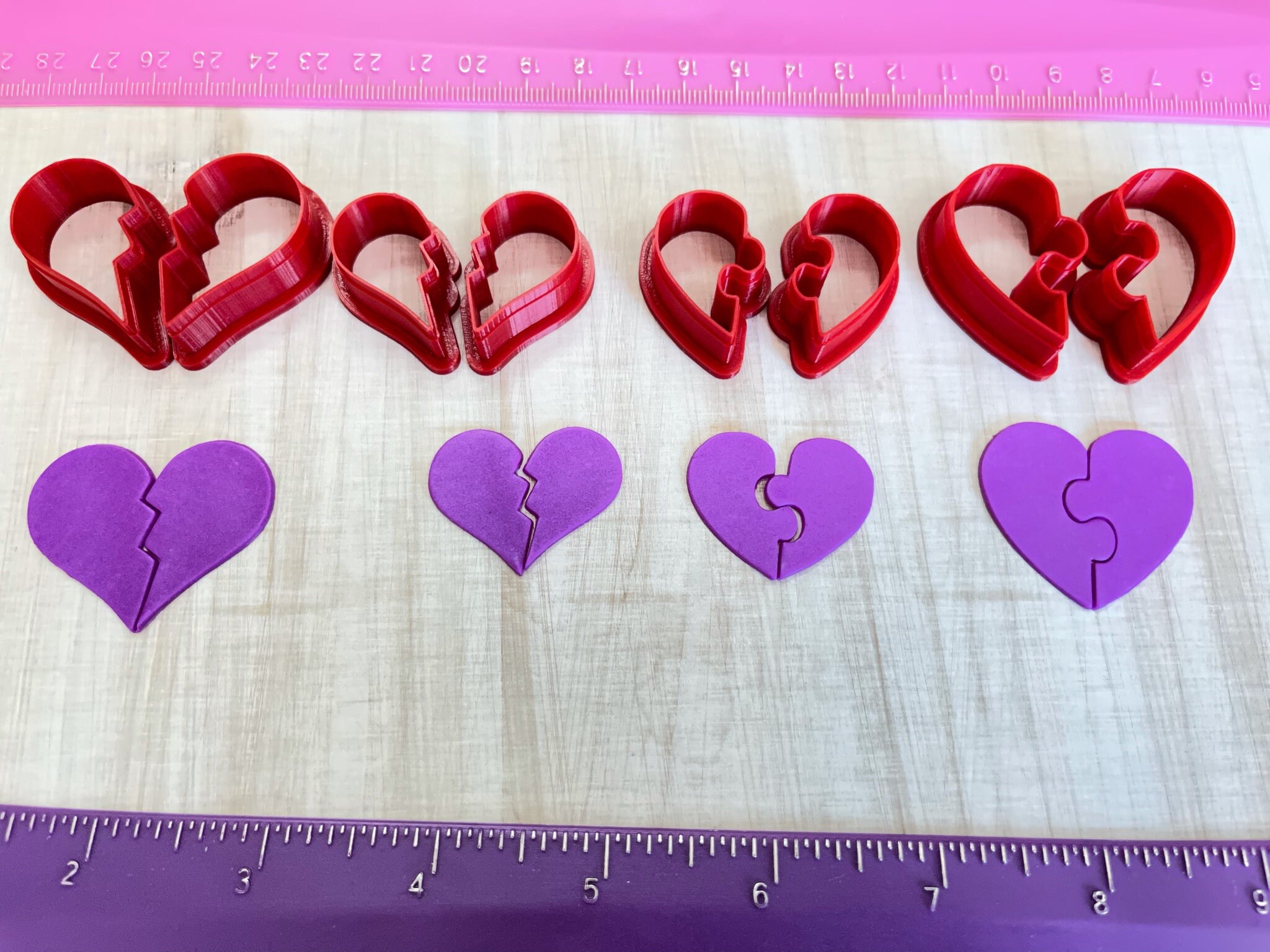 Split Heart Love Jigsaw Puzzle Cutter for Cookie or Fondant - Etsy
