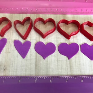 Hearts Cutter Set of 5 Cutters for Polymer Clay, Jewelry Making #515 - Etsy