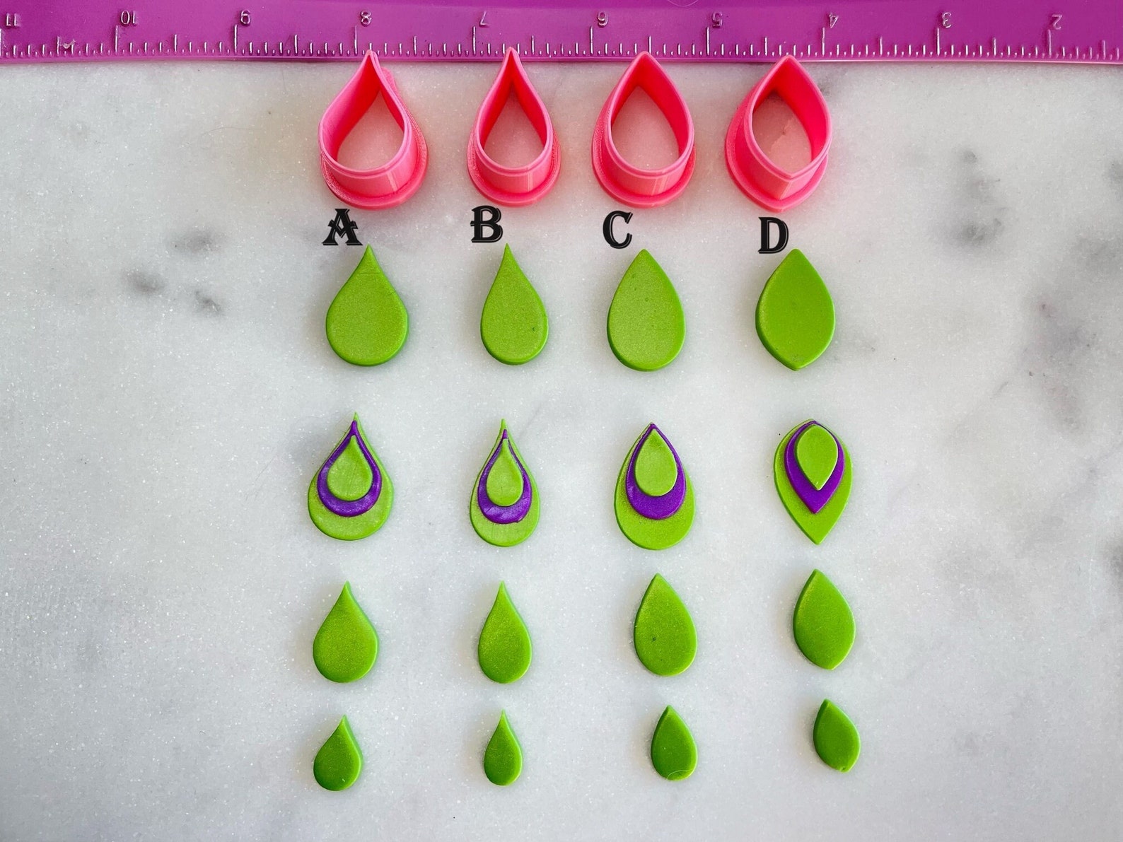 Tear Drop Cutter for Cookie or Fondant & Polymer Clay, Jewelry Earrings ...
