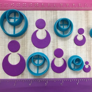 Circle Crescent Moon Donut Cutter for Cookie Fondant Cutter or Polymer ...