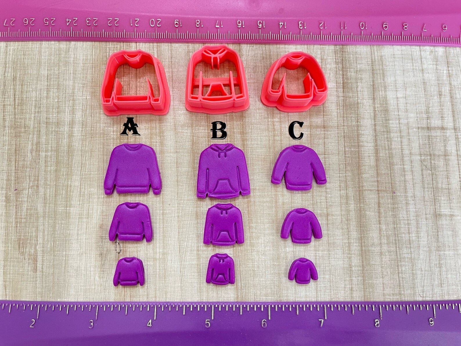 Sweater Hoodie Winter Cutters Embossing for Cookie or Fondant & Polymer ...