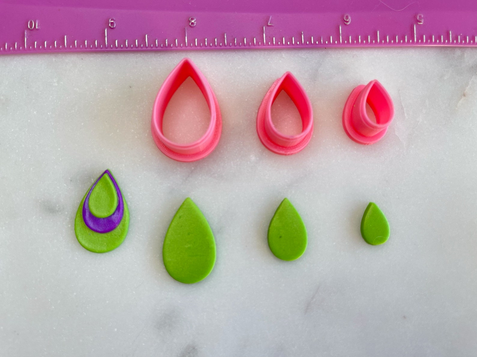 Tear Drop Cutter for Cookie or Fondant & Polymer Clay, Jewelry Earrings ...