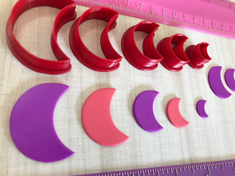 Moon Cutter Cookie or Fondant Cutter and Polymer Clay Jewelry - Etsy