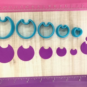Bite-cut Circle Cutter or Moon Bite for Cookie or Fondant Cutter ...