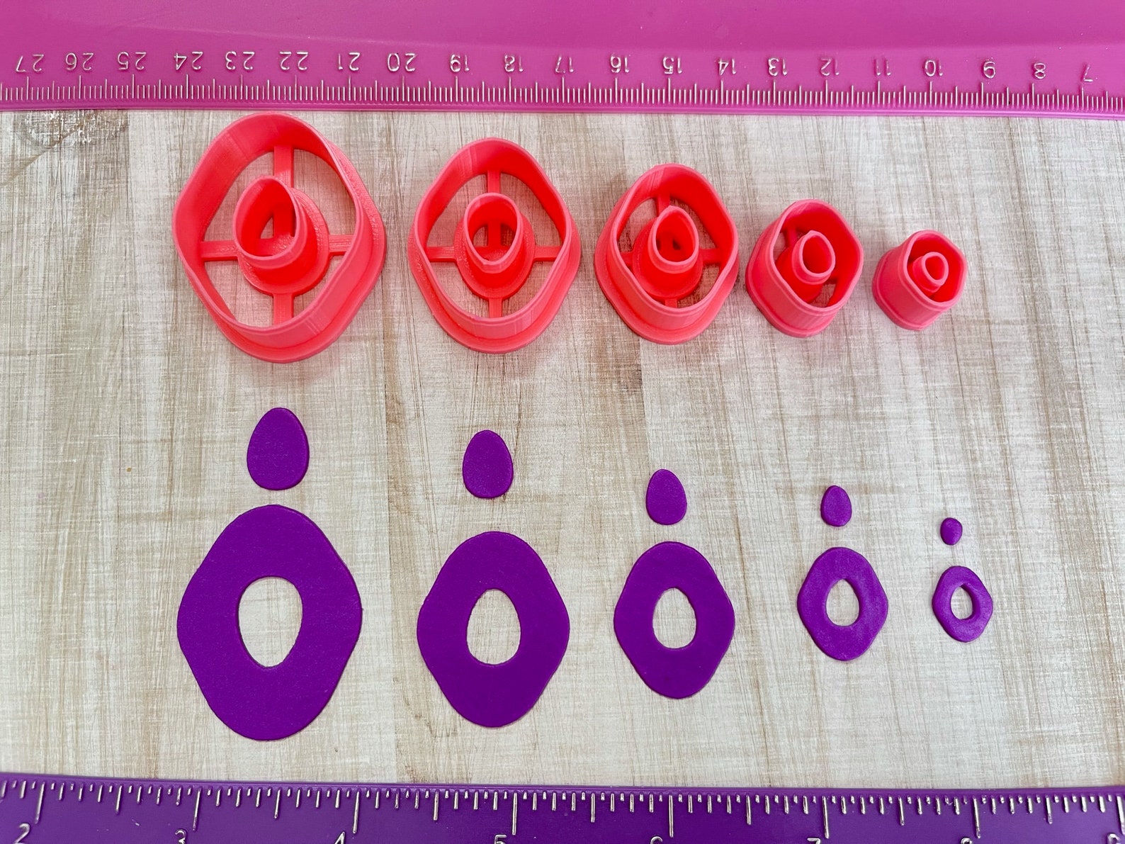 Organic Profound Egg Shaped Donut Cutter for Polymer Clay, Jewelry ...