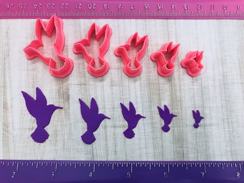 Birds Cutters Dove Hummingbird Eagle Animals for Cookie Fondant ...