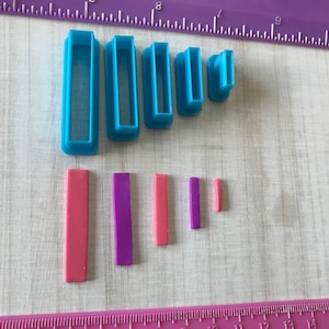 Narrow Rectangle Cutter for Polymer Clay, Jewelry Earring Making #580 ...