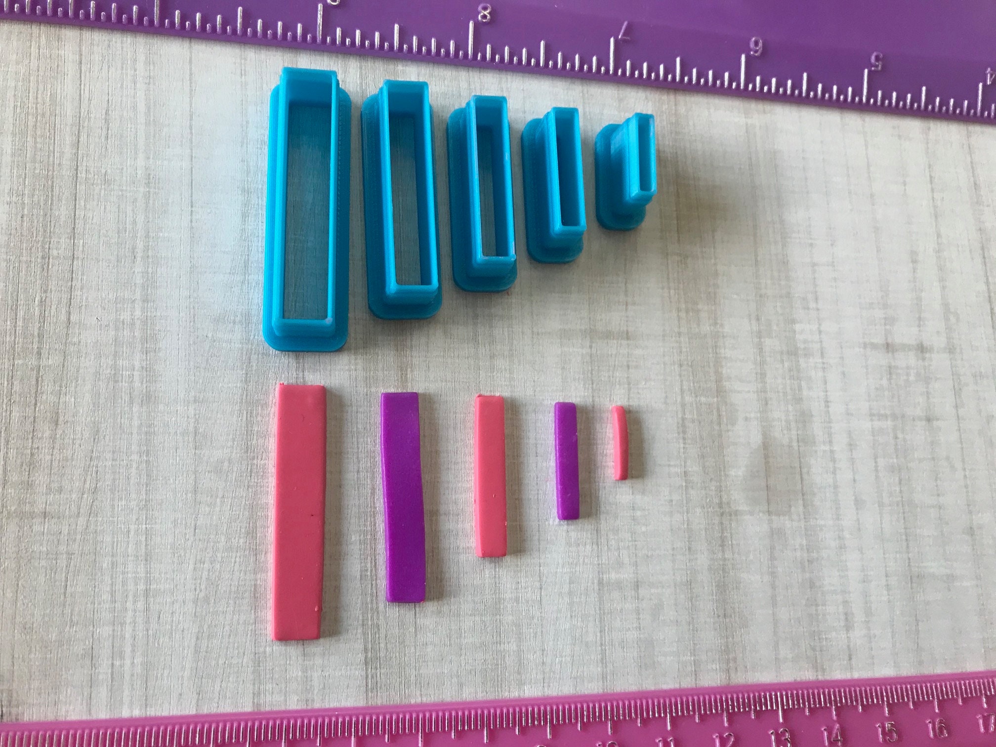 Narrow Rectangle Cutter for Polymer Clay Jewelry Earring - Etsy