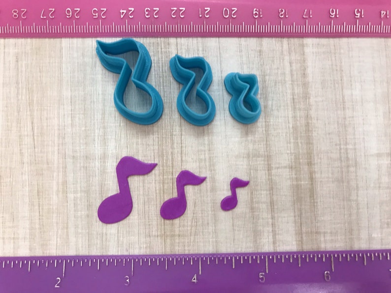 Music Note Cutters Cookie or Fondant Cutter or Polymer Clay | Etsy