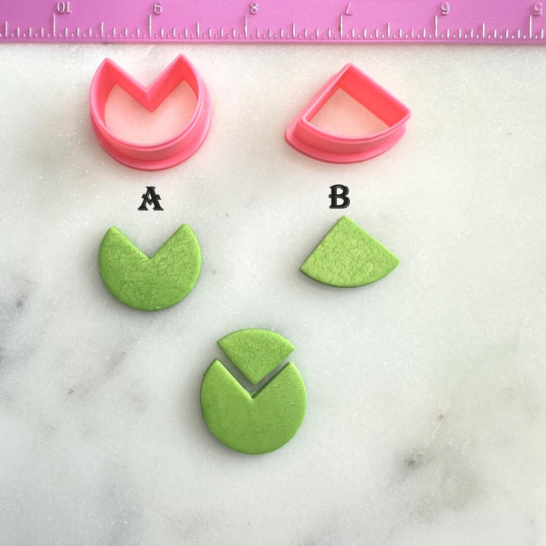 Cutout or Quarter Circle Cutter for Fondant and Polymer Clay, Jewelry ...