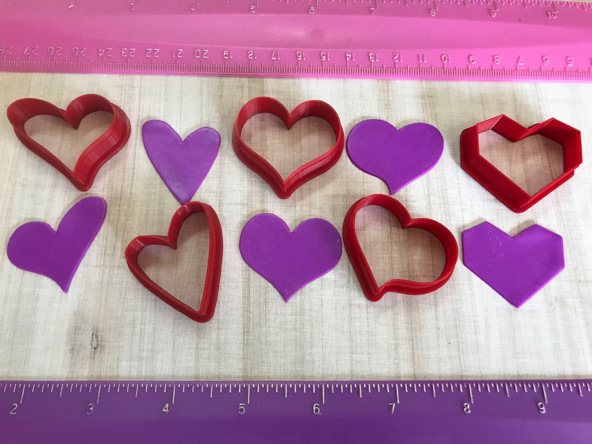 Hearts Cutter Set of 5 Cutters for Polymer Clay Jewelry - Etsy