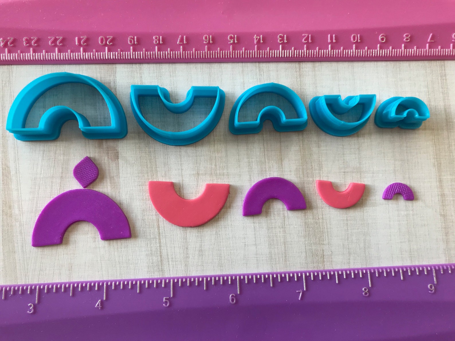 Rainbow Cutter for Cookie or Fondant & Polymer Clay, Jewelry Earrings ...