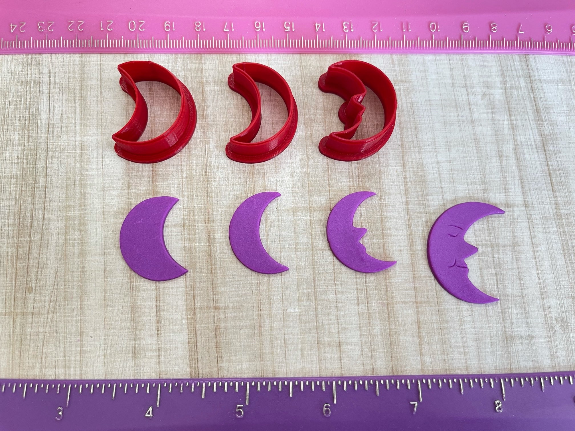 Moon Cutter Cookie or Fondant Cutter and Polymer Clay Jewelry - Etsy