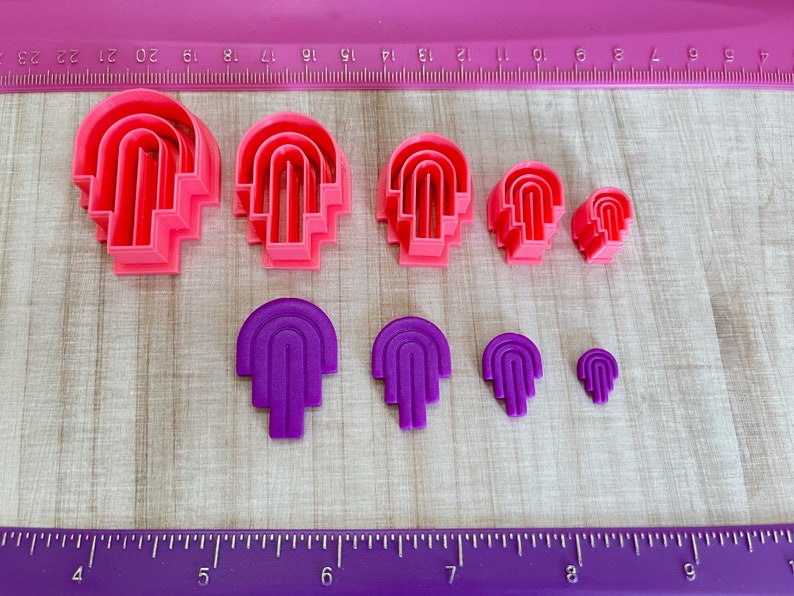 Fan Shaped Clay Embossing Cutters for Polymer Clay, Jewelry Earrings ...
