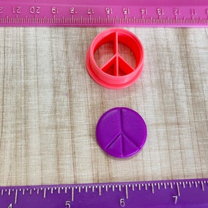 Peace Sign Embossing Cutter for Cookie or Fondant & Polymer Clay ...