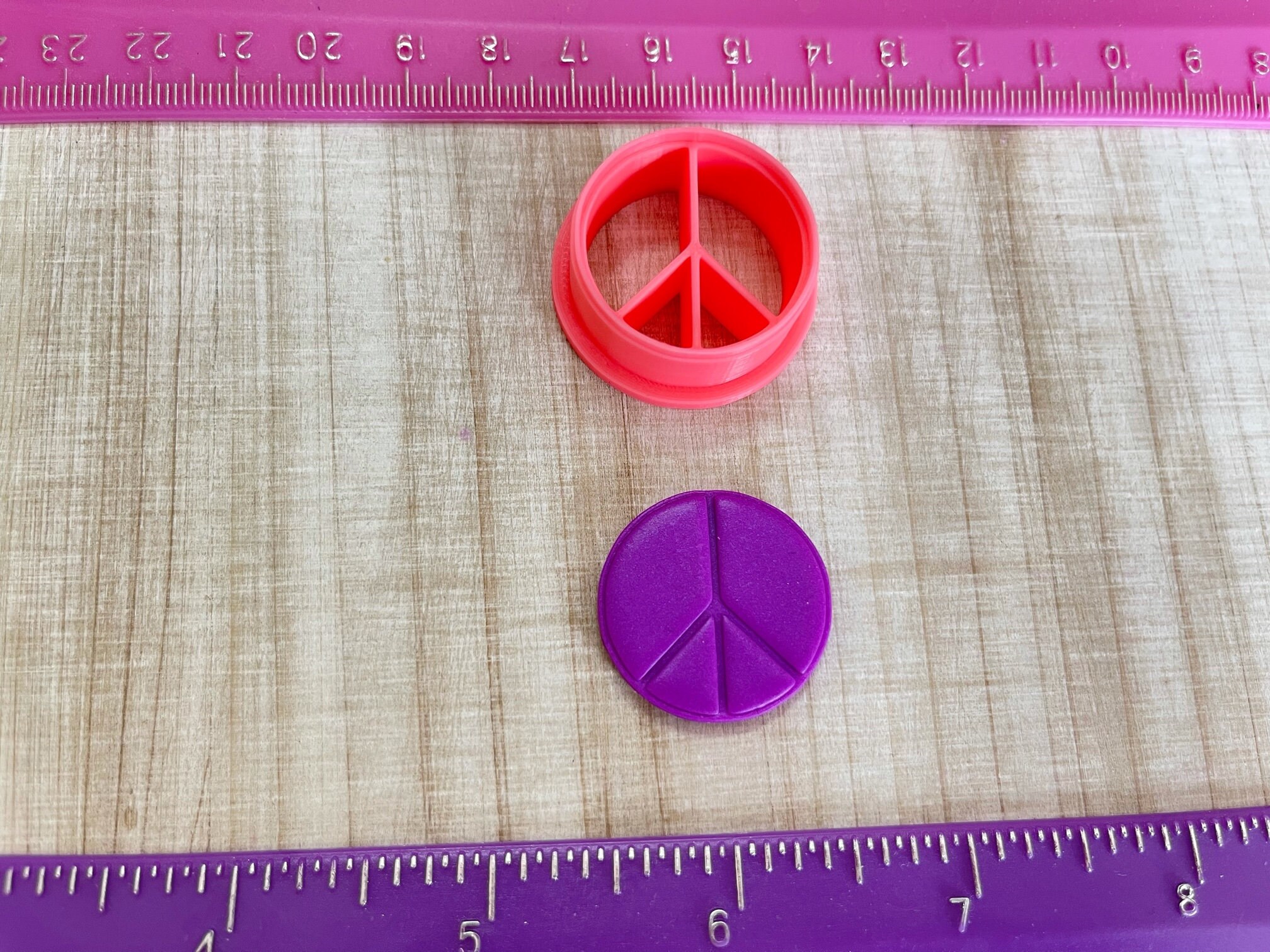 Peace Sign Embossing Cutter for Cookie or Fondant & Polymer Clay ...