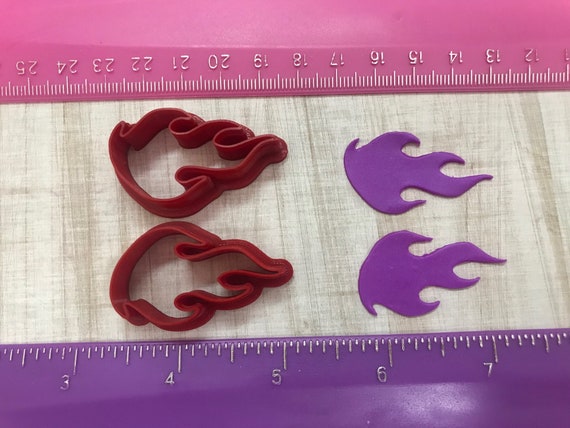 Mirrored Fire Flame Set Cutter for Cookie or Fondant & Polymer - Etsy