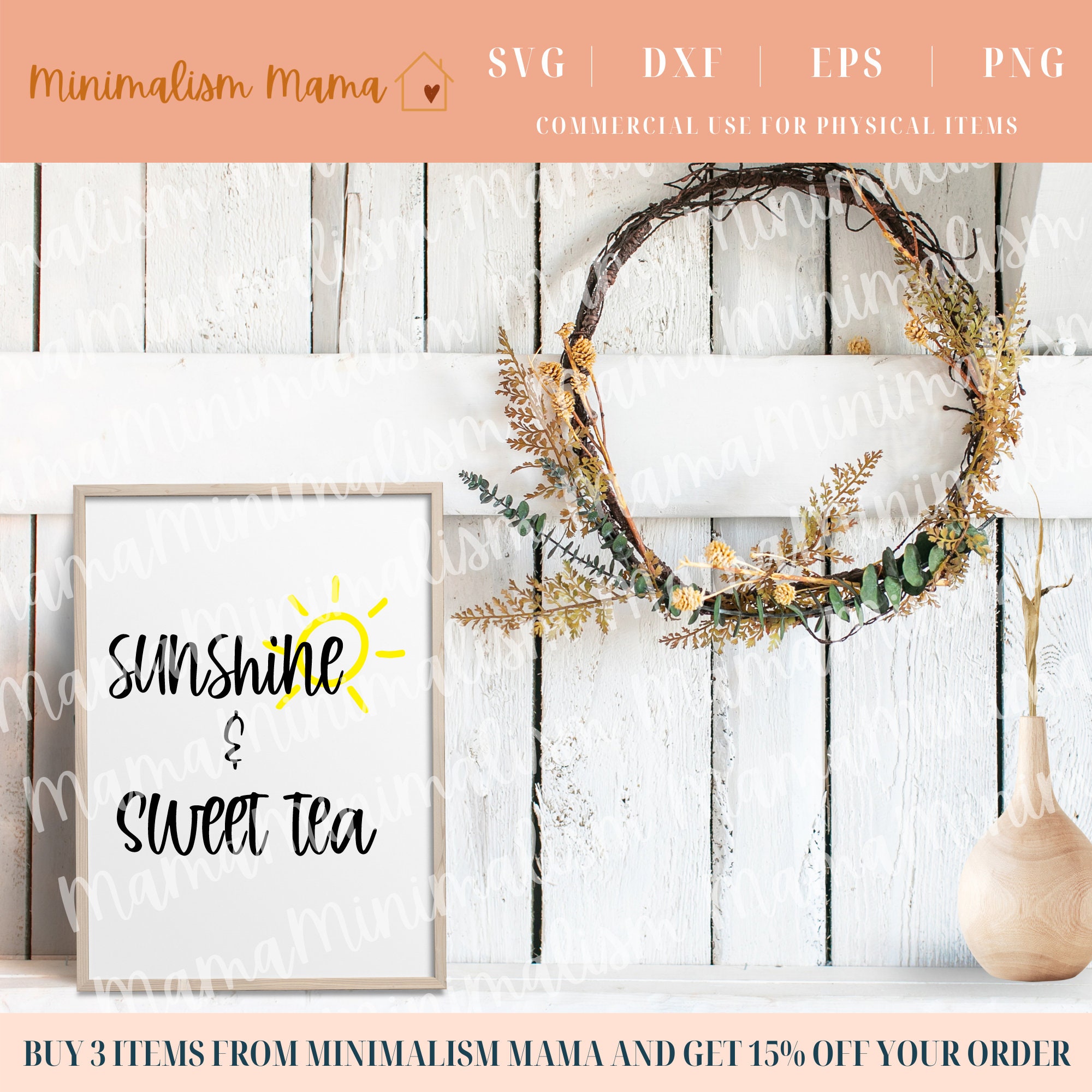 Farmhouse Svg SWEET TEA & SUNSHINE Svg Sweet Tea Svg - Etsy