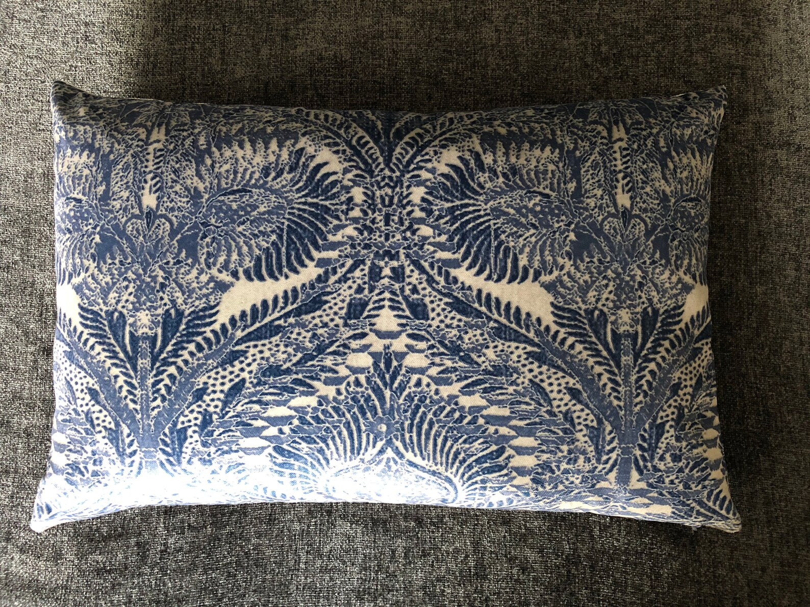 Panaz Pacha 'ink' - Vintage Look Rectangle Velvet Cushion Pillow 23'' X ...