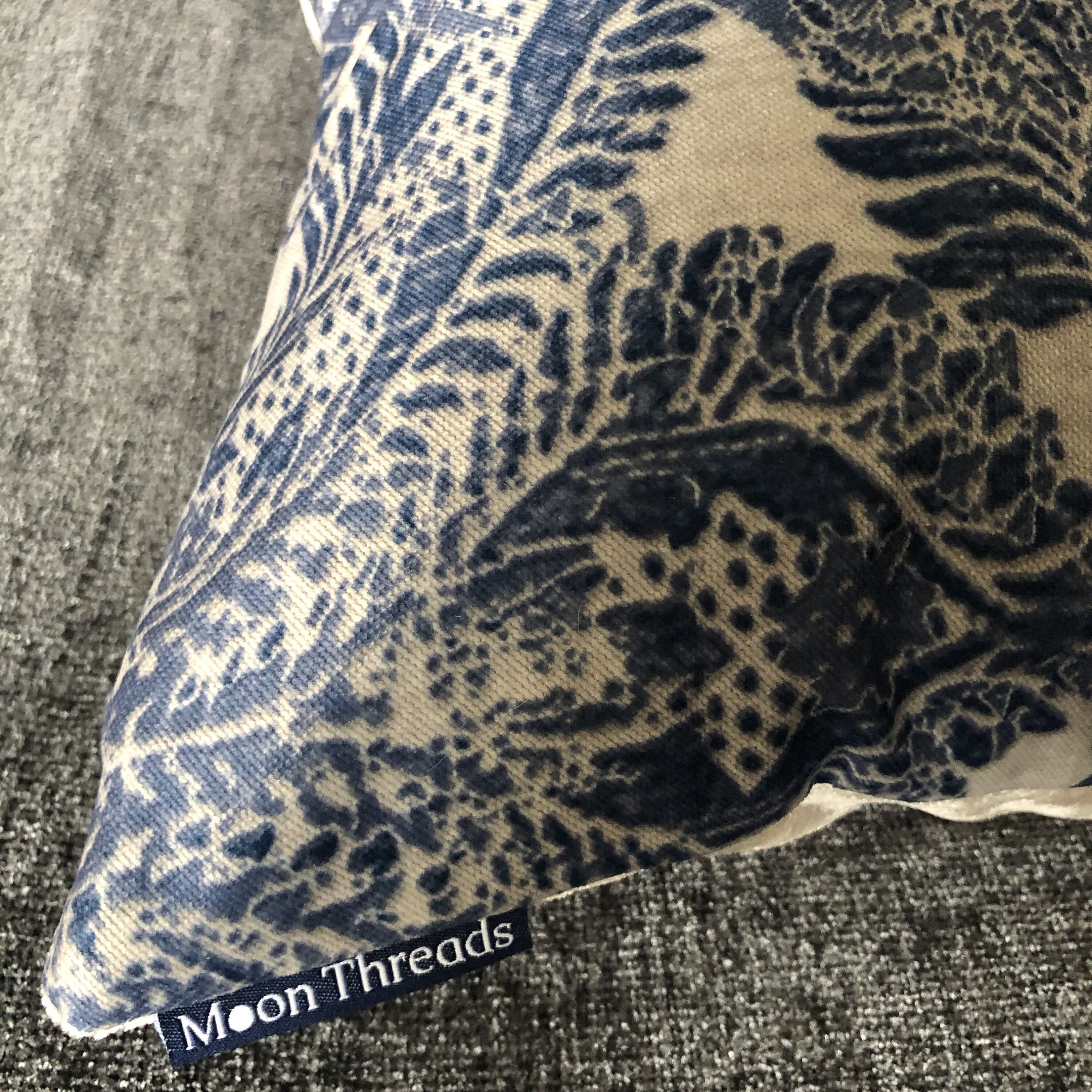 Panaz Pacha 'ink' Vintage Look Square Velvet Cushion - Etsy UK