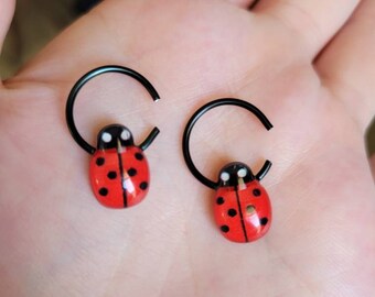 Ladybug Nose Rings - Etsy