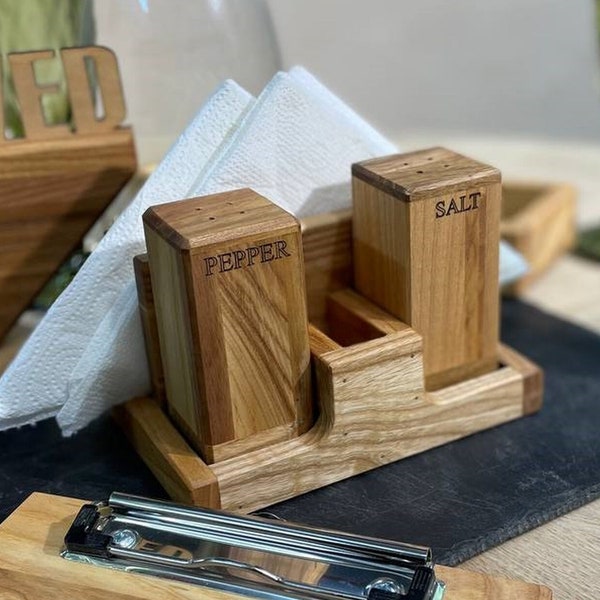 Salt and Pepper Napkin Holder - Etsy
