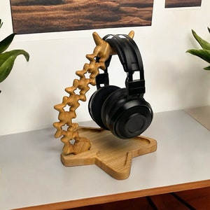 Moon Stars Headphone Stand Cute Headset Holder Handmade Cute Decor for ...