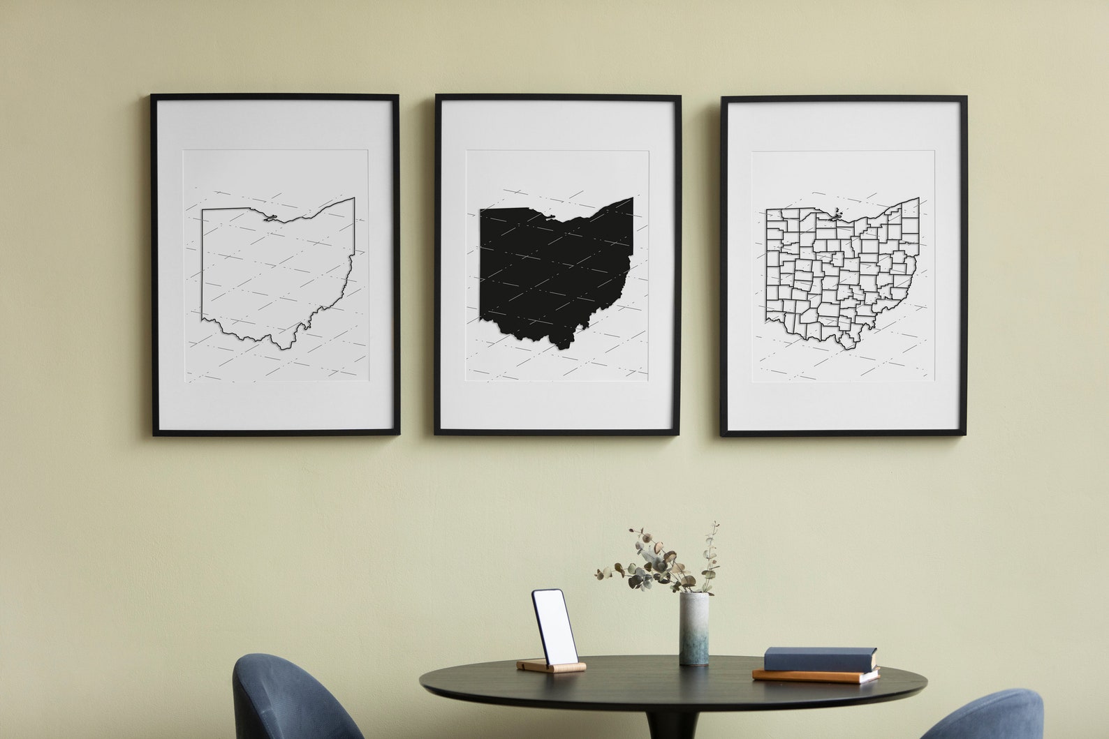 Ohio Maps Outline SVG DXF Files Ohio Cut Files United States of America ...