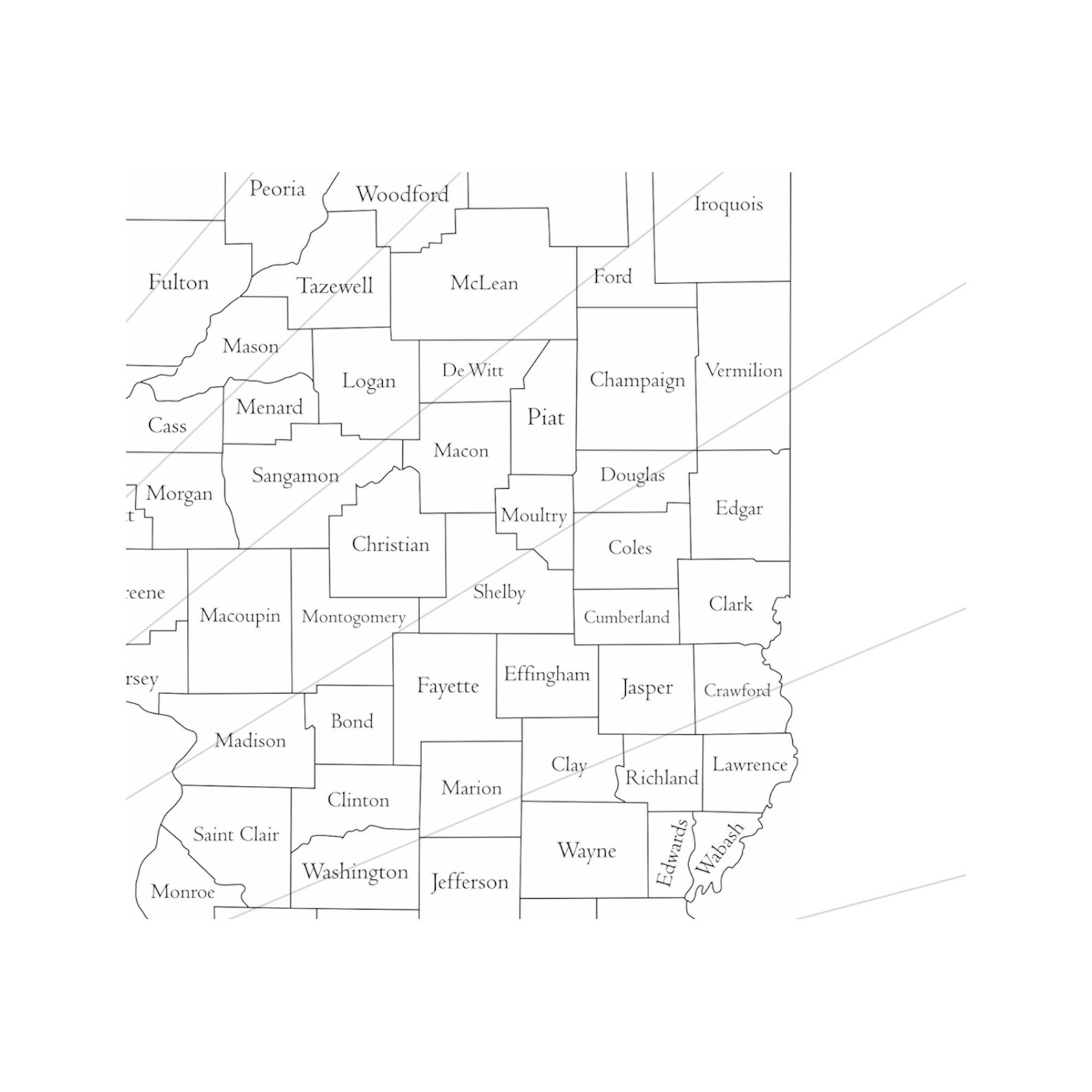Illinois Map Outline SVG DXF Files Cut Files United States of America ...