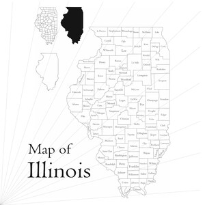 Illinois Map Outline SVG DXF Files Cut Files United States of America ...