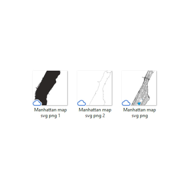 Manhattan Maps Outline SVG DXF Files Manhattan Cut Files United States ...