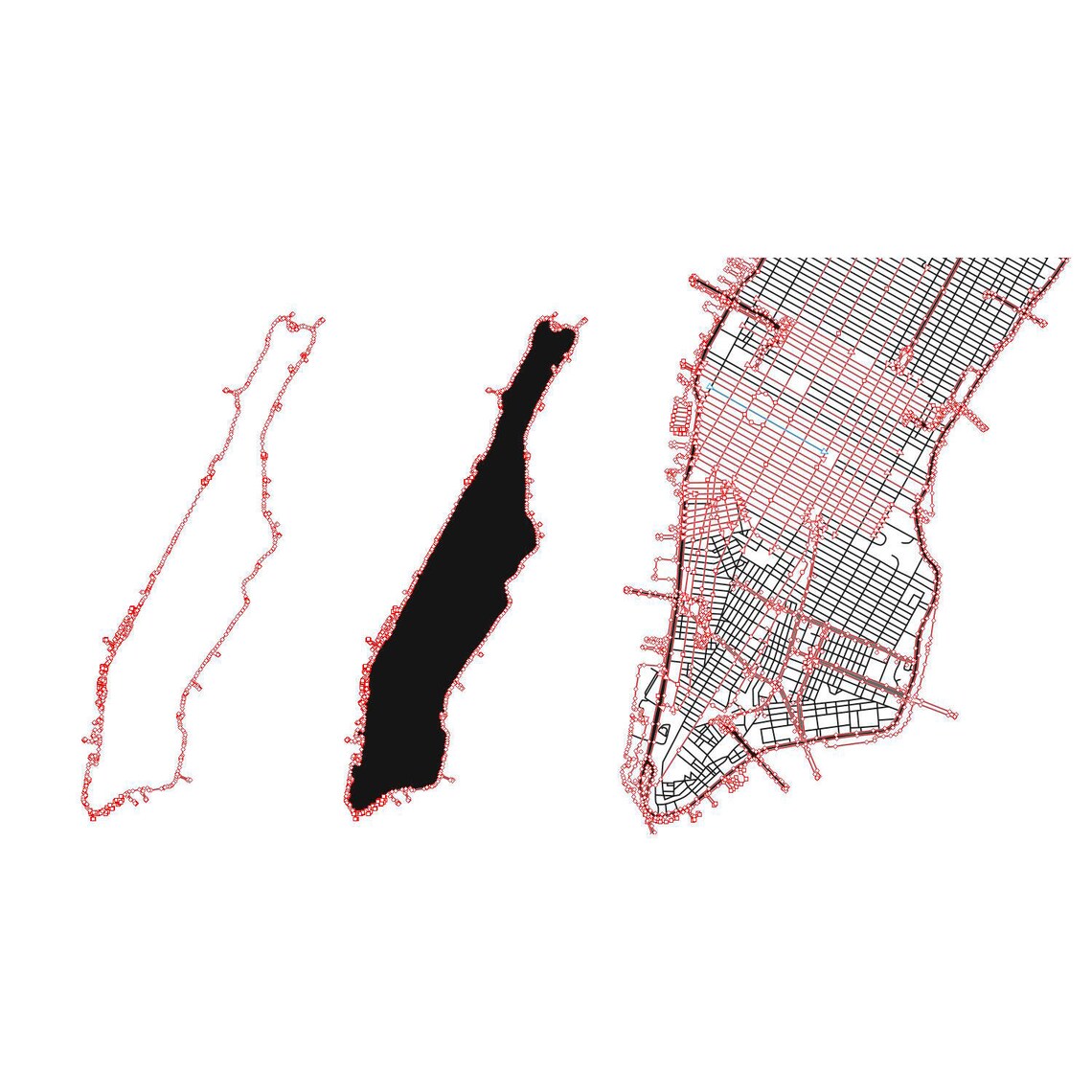 Manhattan Maps Outline SVG DXF Files Manhattan Cut Files United States ...