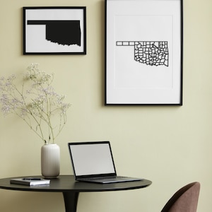 Oklahoma Svg Map Outline SVG DXF File Oklahoma Cut Files United States ...